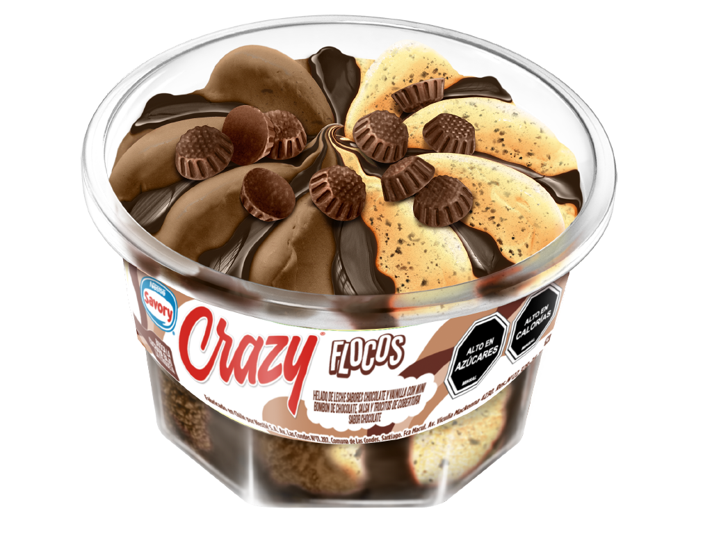 Helado CRAZY® Flocos 170ml | Savory®