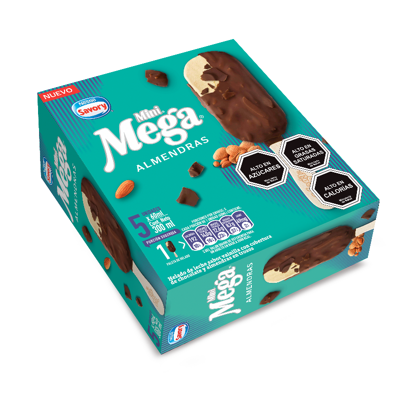 Helado MEGA® Mini Almendra MultiPack 5x60ml | Savory®